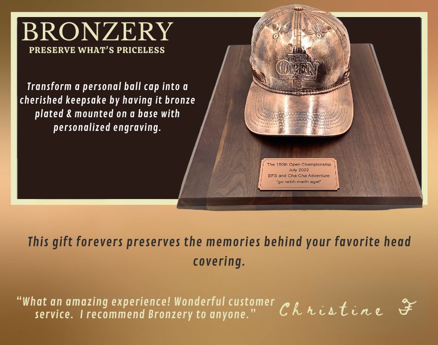 Personal Ball Cap Bronze Plated | The Bronzery