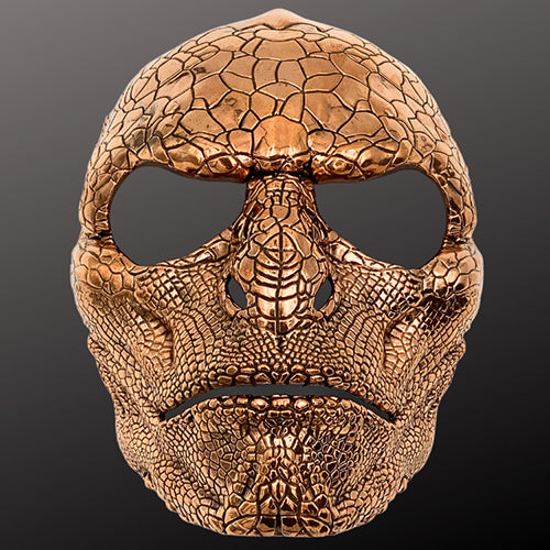 Unique Metallic Bronze-Plated Hasbro "The Thing" Mask - Wall Art and H